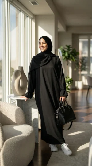 Robe Abaya Noire Jazz